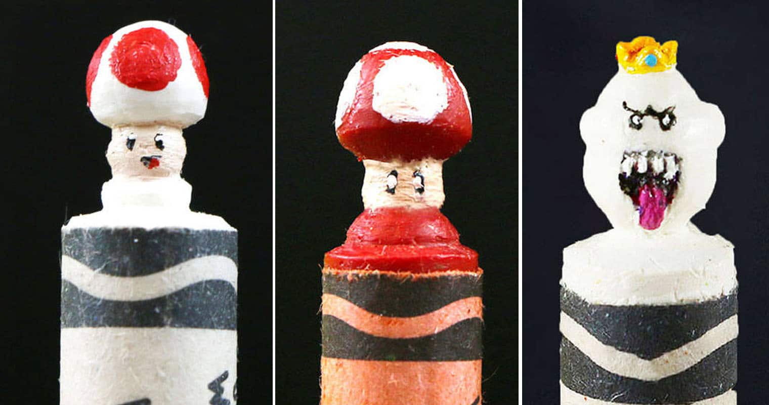 Super Mario Crayon Carvings - Shut Up And Take My Yen